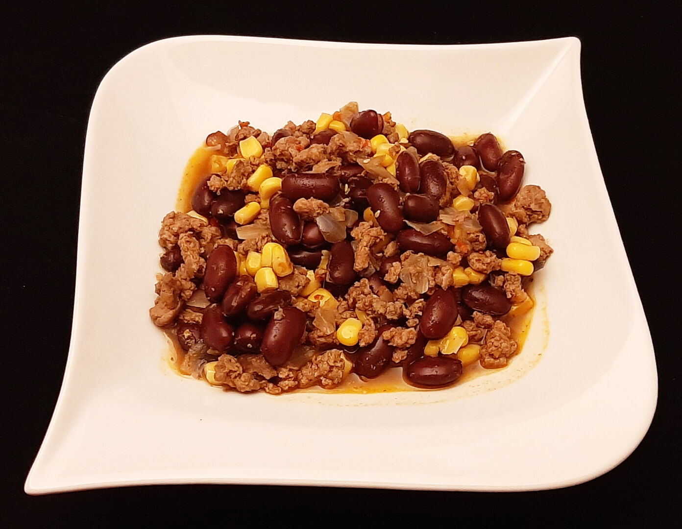 Chili con carne. Recette traditionnelle d'origine Texane avec viande hachée